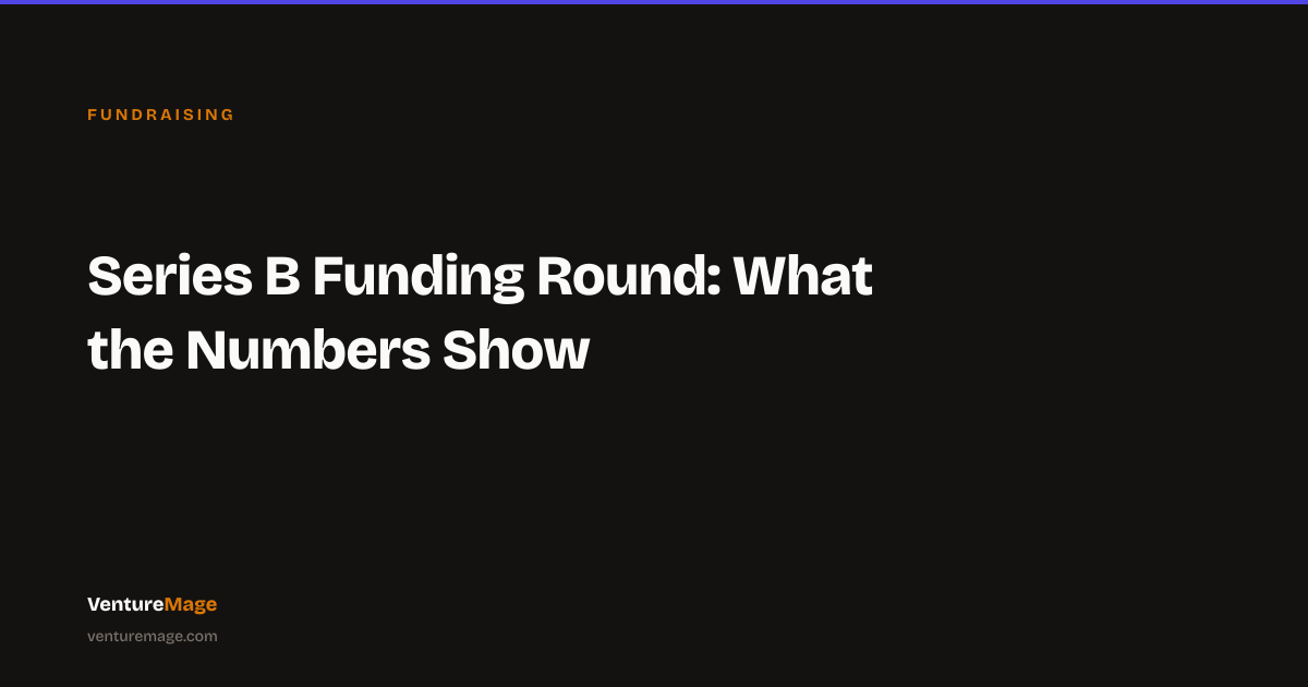 Series B Funding Round: What the Numbers Show